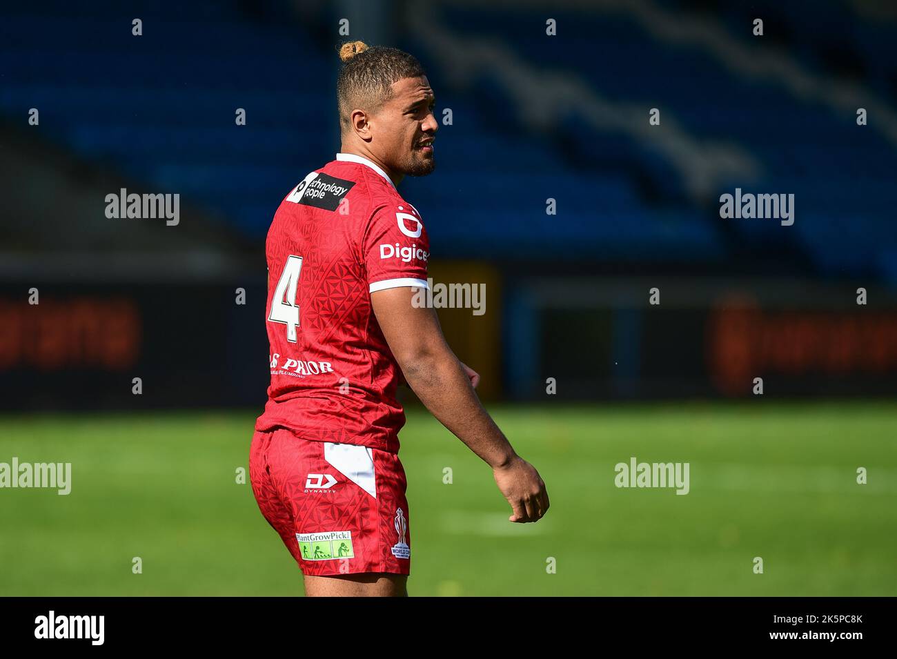 Halifax, England -8th October 2022 - Taniela Otukolo of Tonga during ...
