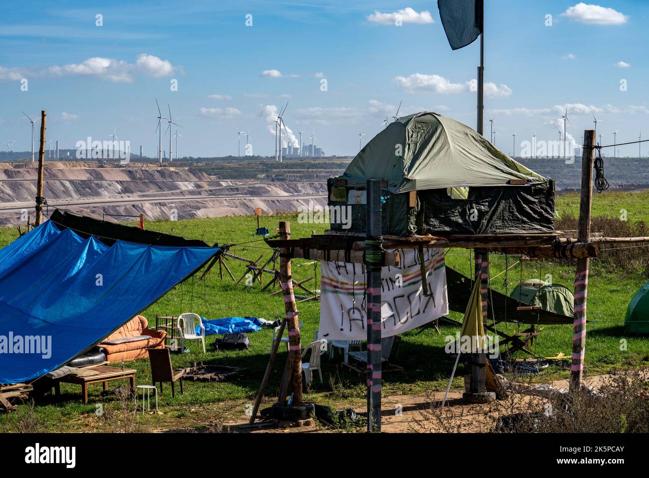 The village of Lützerath at the opencast lignite mine Garzweiler II ...