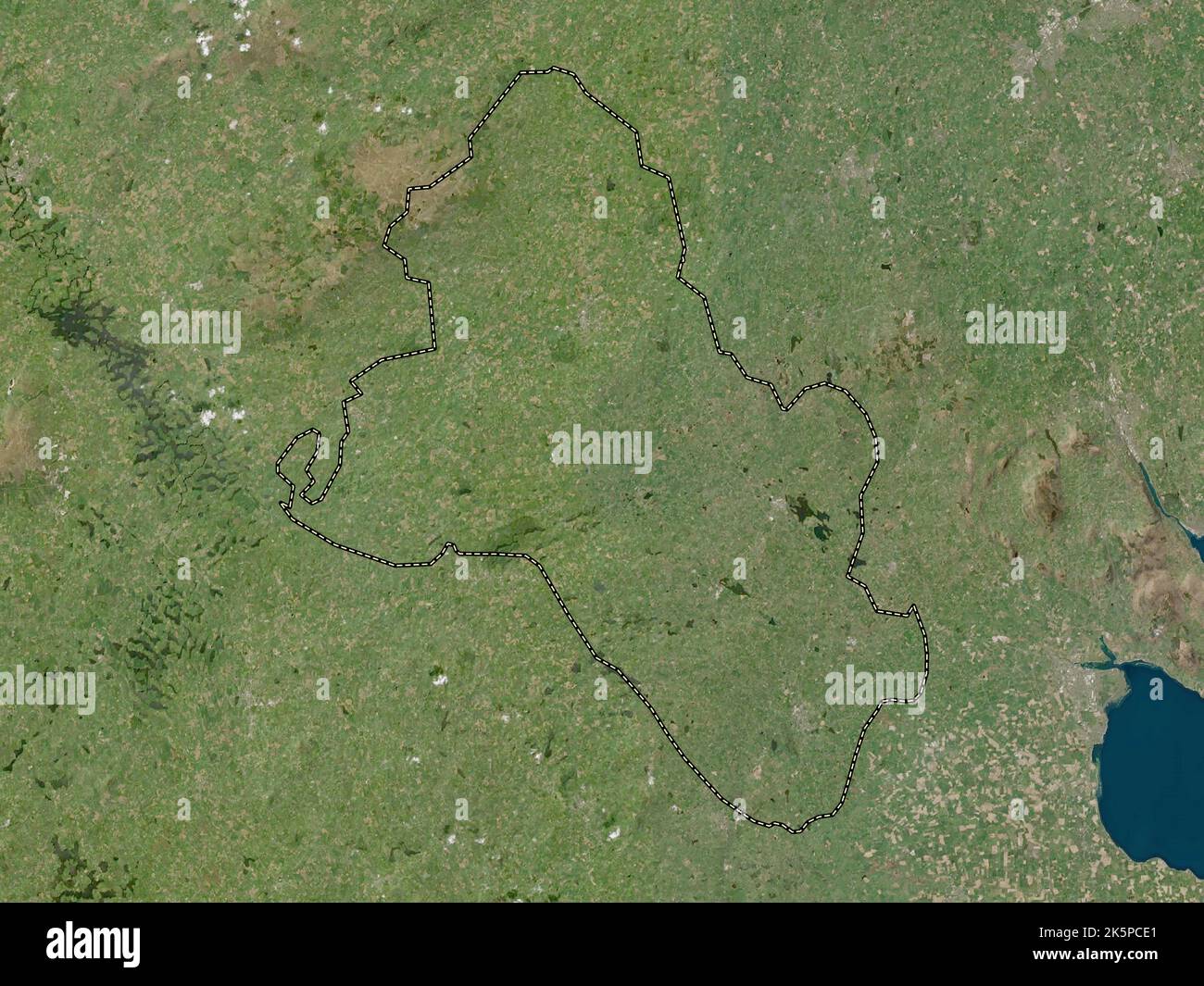 Monaghan, county of Ireland. Low resolution satellite map Stock Photo ...