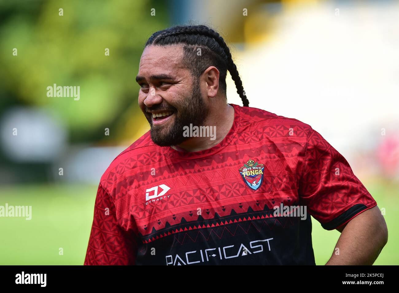 Halifax, England -8th October 2022 - Konrad Hurrell of Tonga during the ...