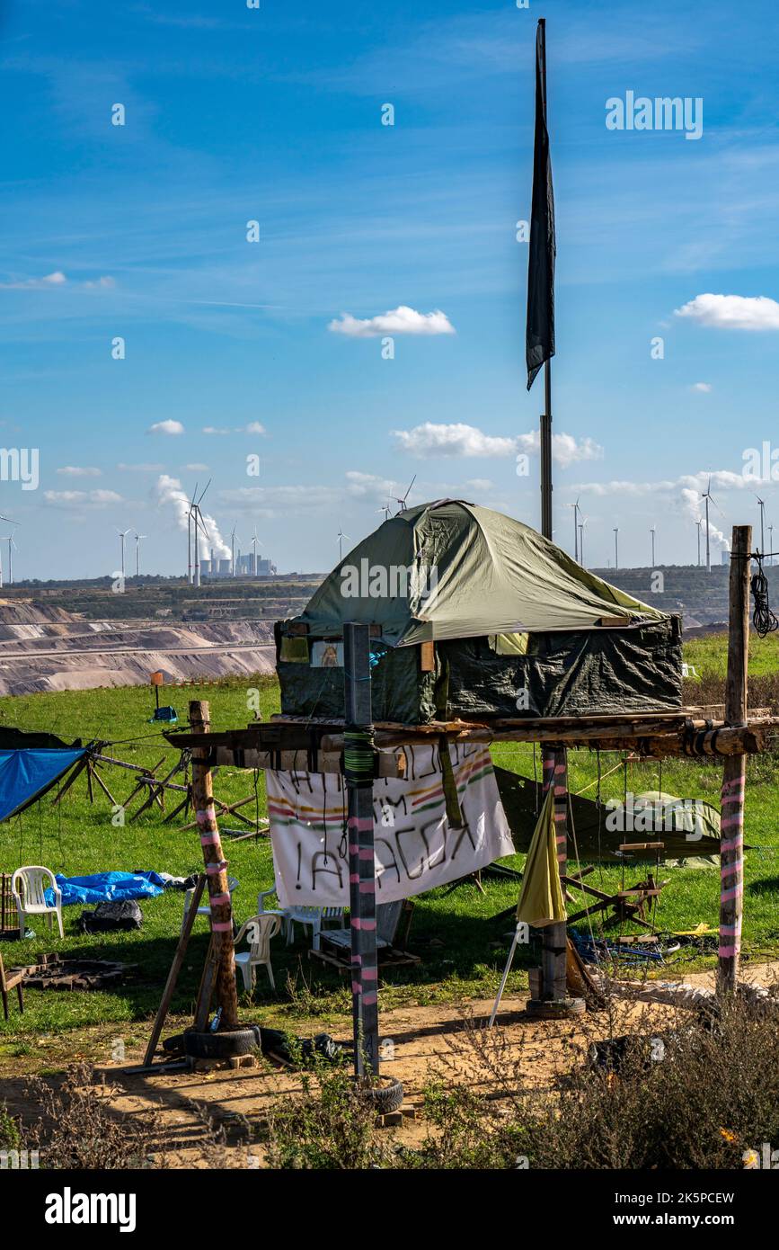 The village of Lützerath at the opencast lignite mine Garzweiler II ...