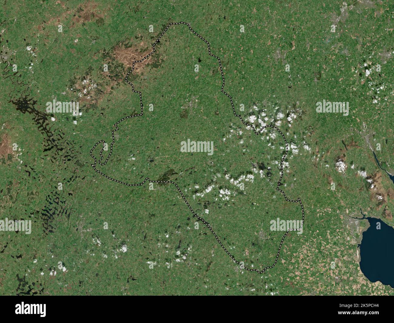 Monaghan, county of Ireland. High resolution satellite map Stock Photo ...