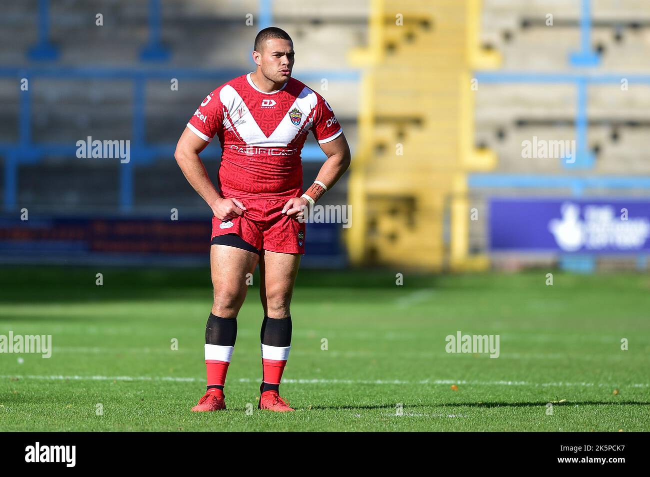 Halifax, England -8th October 2022 - Tuimoala Lolohea of Tonga, Rugby ...