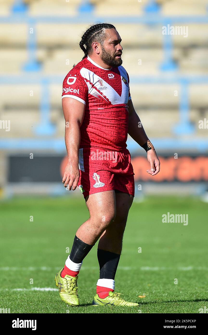 Halifax, England -8th October 2022 - Konrad Hurrell of Tonga, Rugby ...