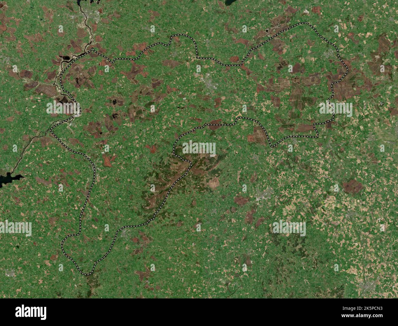 Offaly, county of Ireland. High resolution satellite map Stock Photo ...