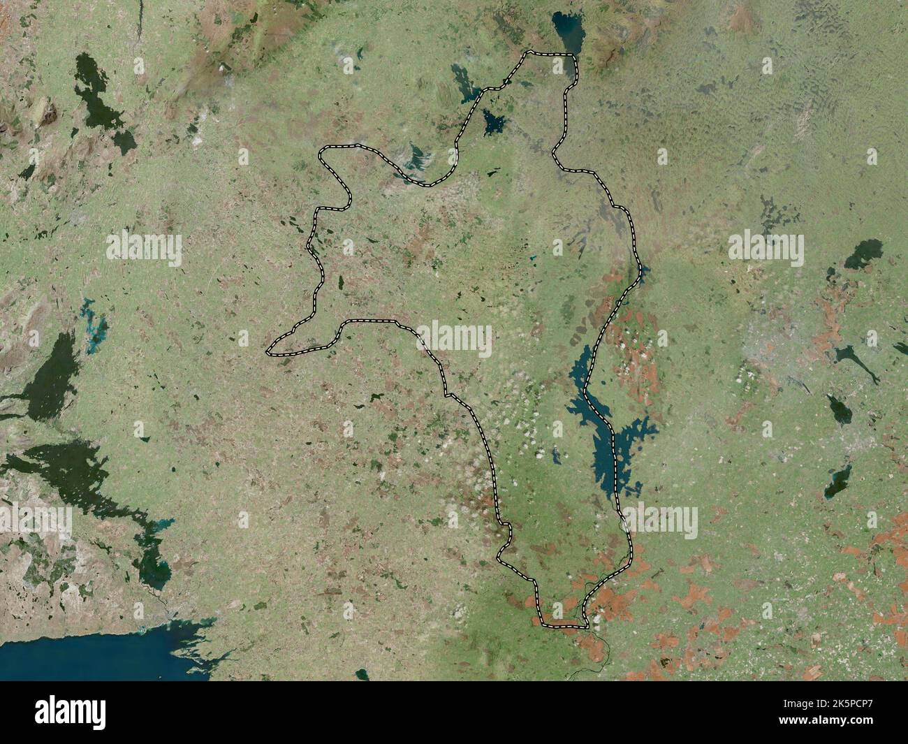 Roscommon, county of Ireland. High resolution satellite map Stock Photo ...