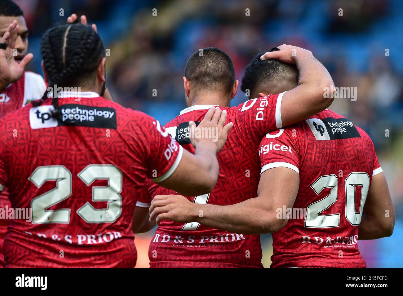 Halifax, England -8th October 2022 - Totutau Koula of Tonga celebrates ...