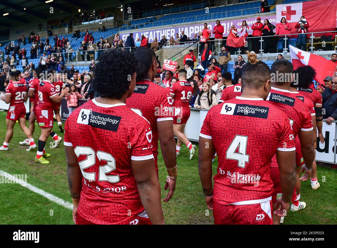 Halifax, England -8th October 2022 - Tonga team, Rugby League Pre World ...
