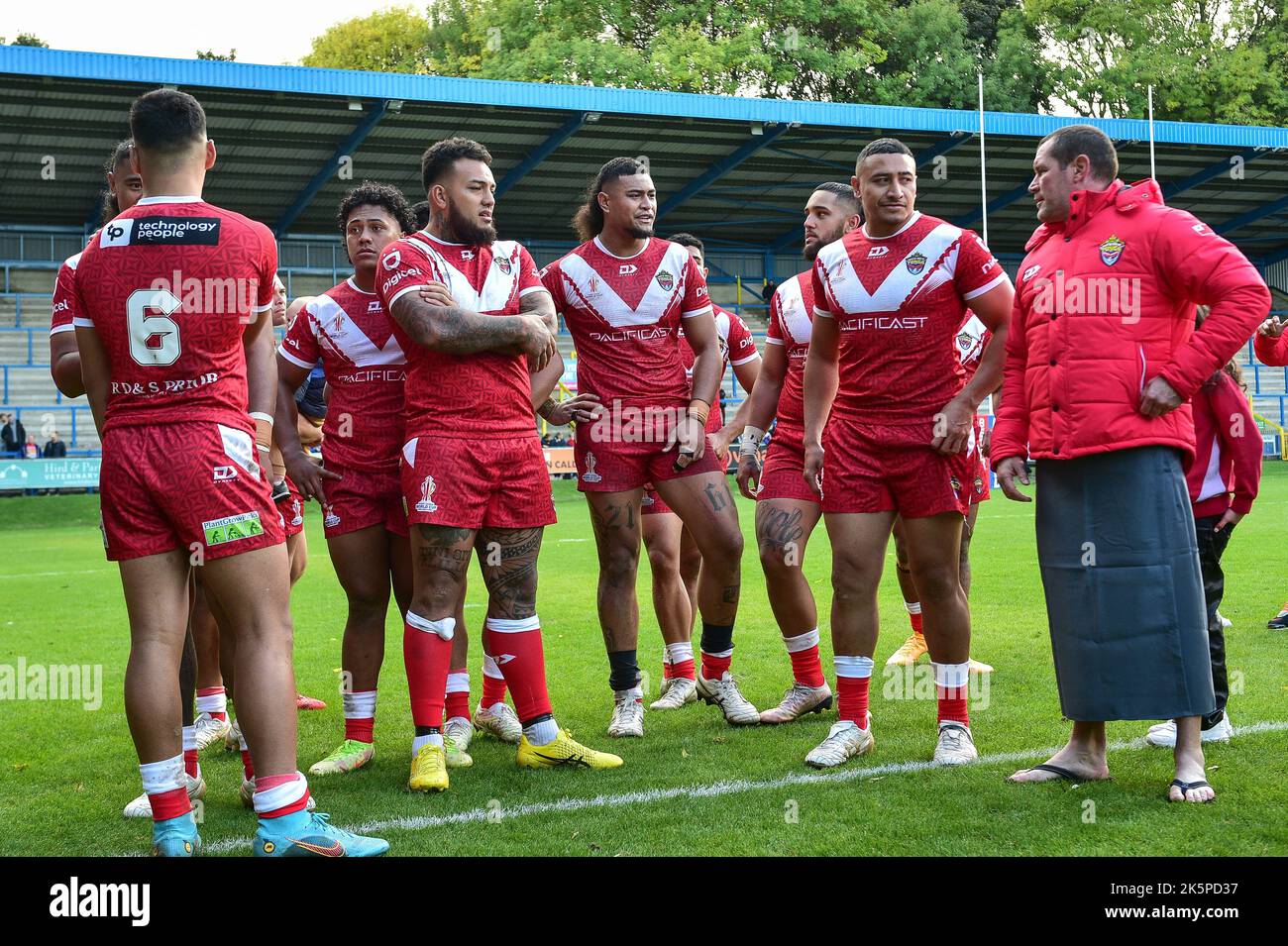 Halifax, England -8th October 2022 - Tonga team, Rugby League Pre World ...