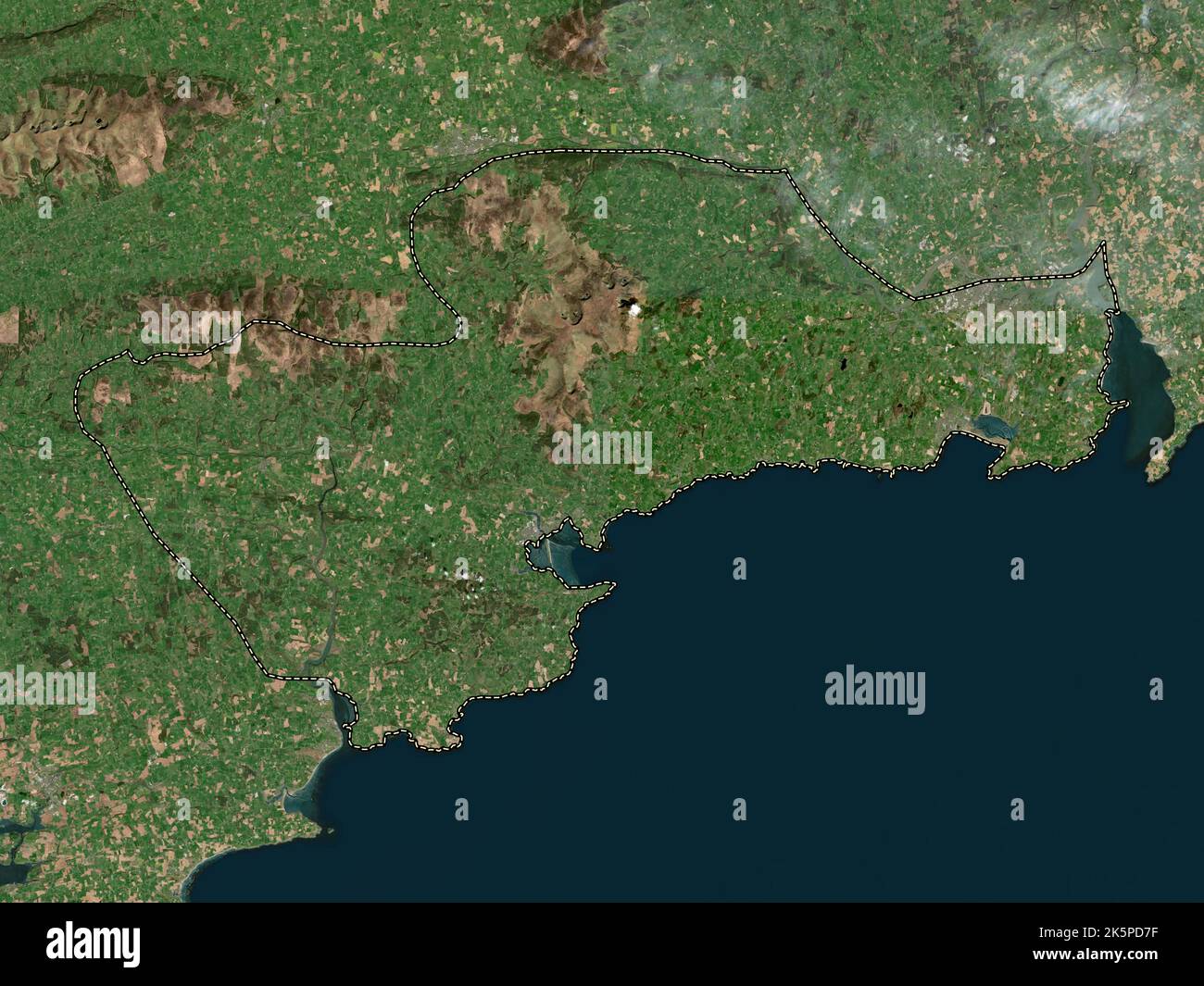 Waterford, county of Ireland. High resolution satellite map Stock Photo ...