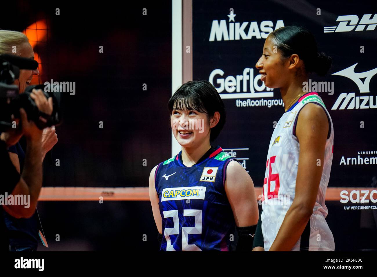 ROTTERDAM, NETHERLANDS - OCTOBER 9: Satomi Fukudome of Japan and Airi Miyabe of Japan during the ...