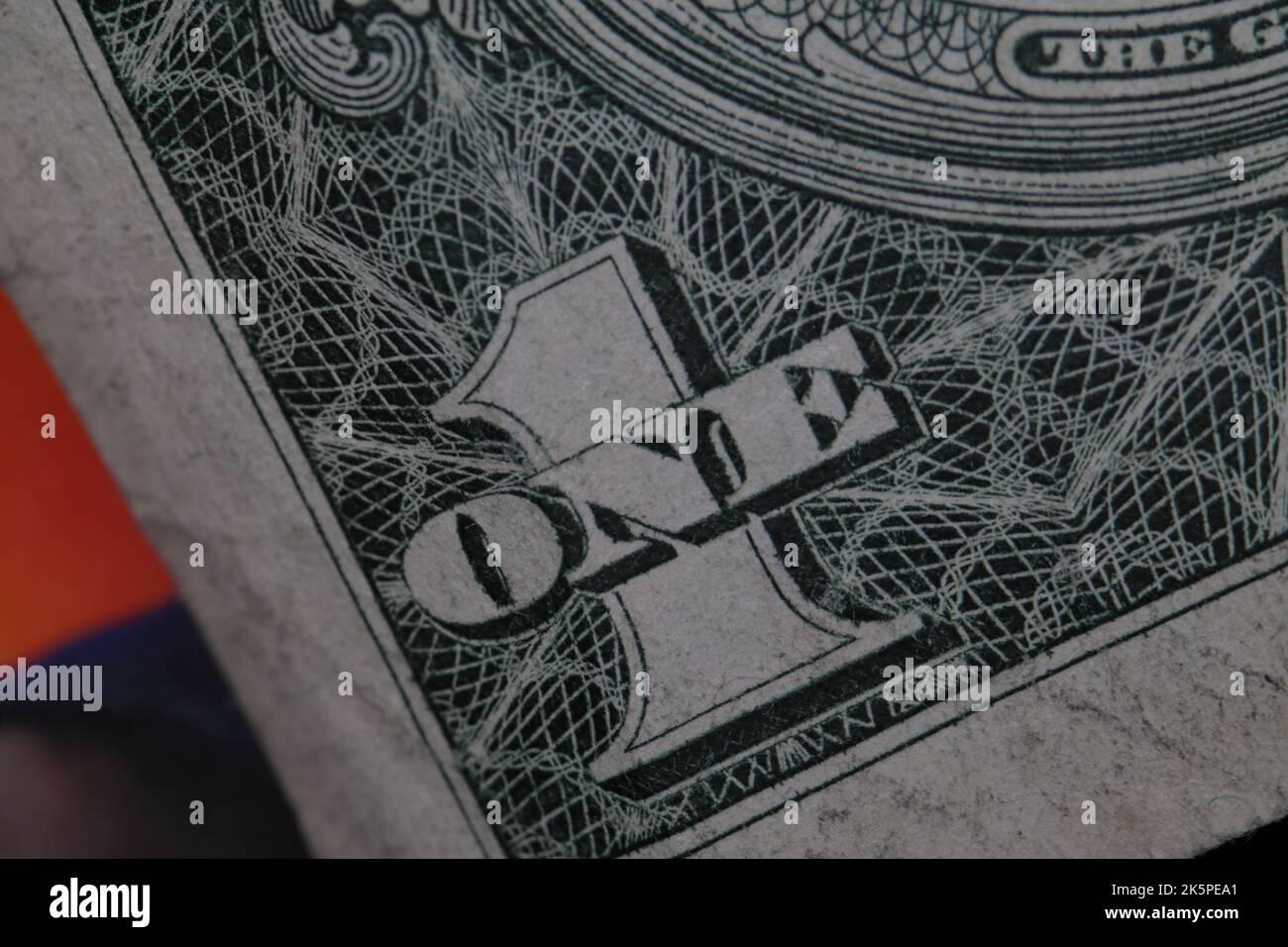 One dollar bill detail close up Stock Photo - Alamy