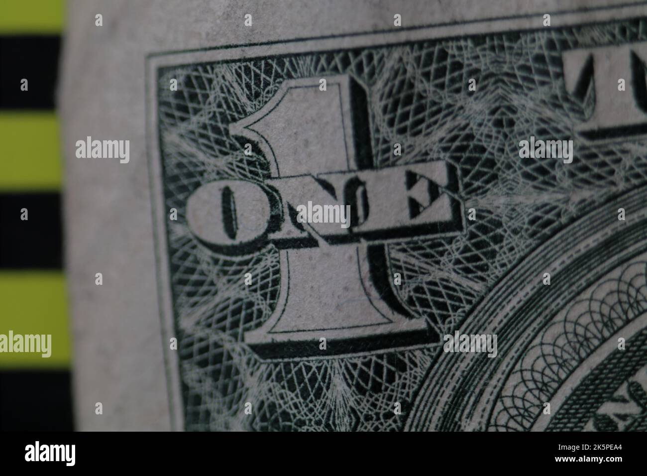One dollar bill detail close up Stock Photo - Alamy