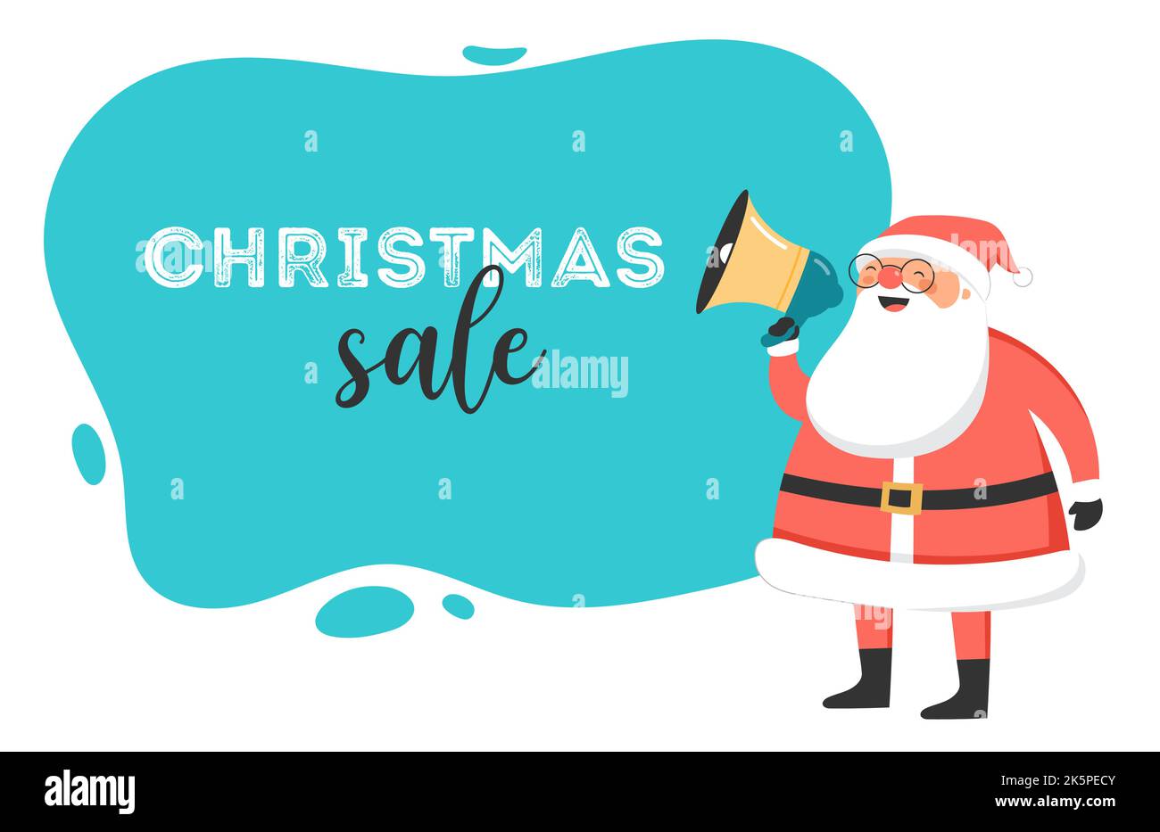 Christmas announcements concept design with Santa Claus Stock Vector ...