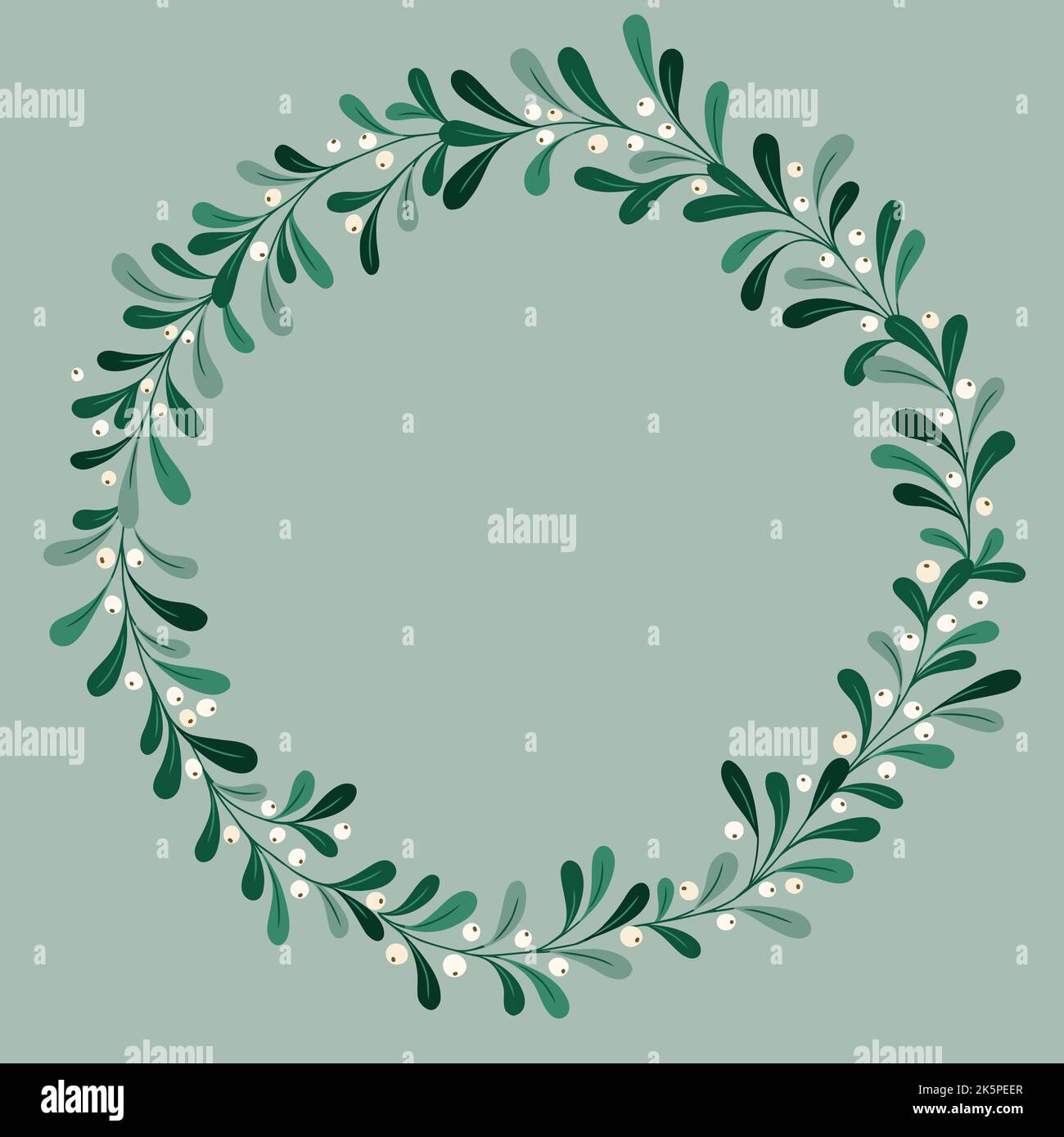 Mistletoe round Stock Vector Images - Alamy