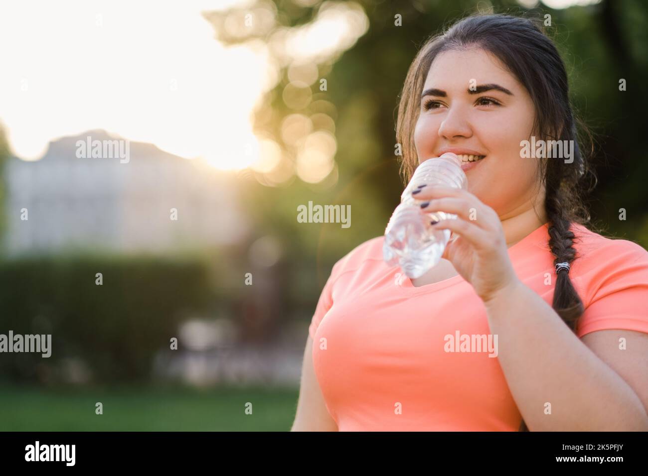 water detox body refreshment overweight woman Stock Photo - Alamy