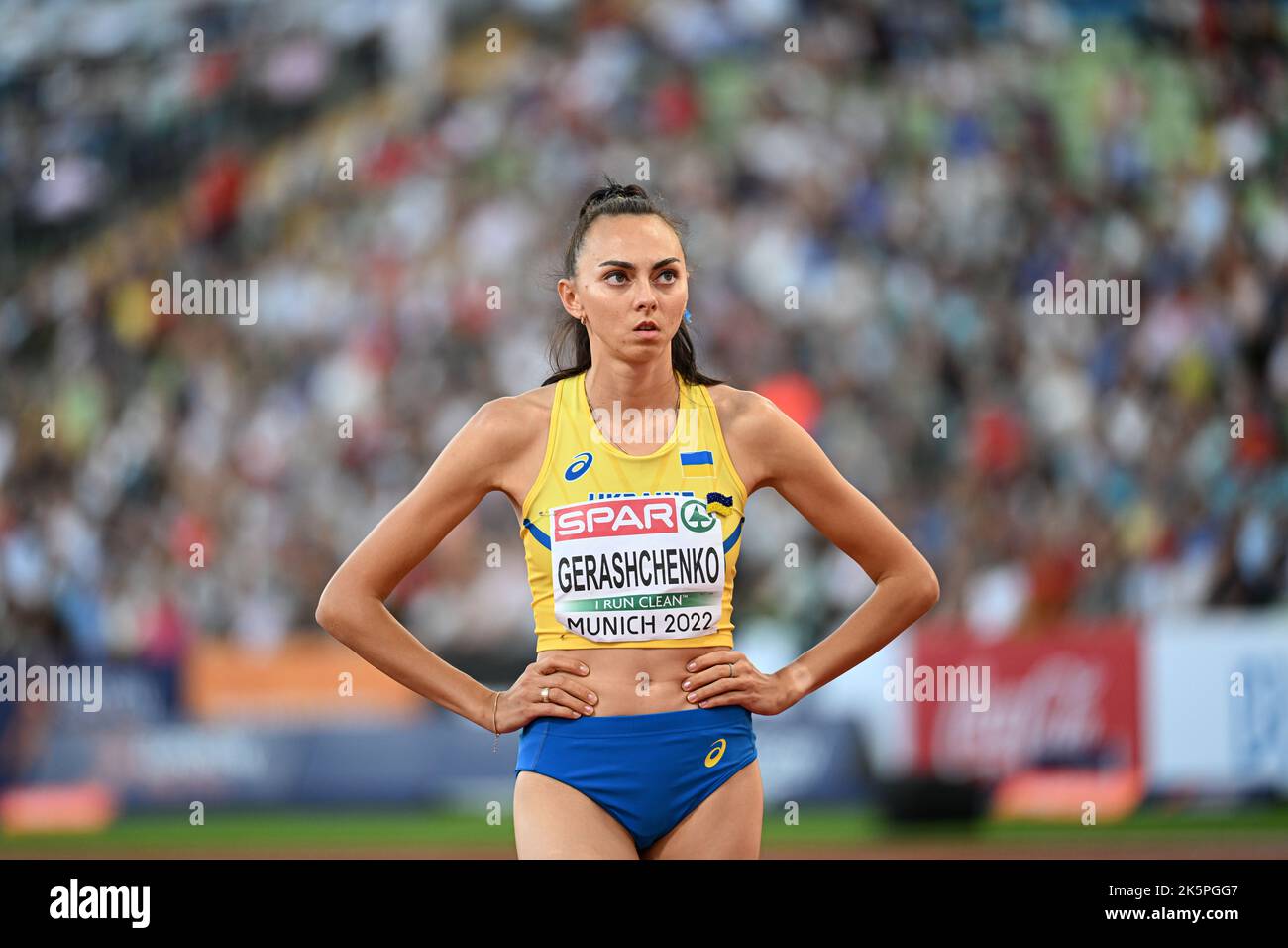 Iryna Gerashchenko participating in the High Jump of the European ...
