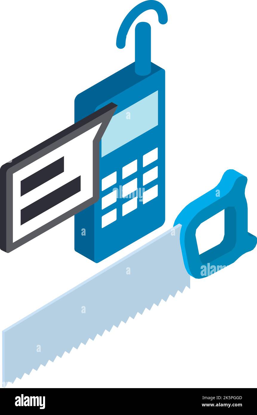 Maintenance service icon isometric vector. Push button mobile phone and ...