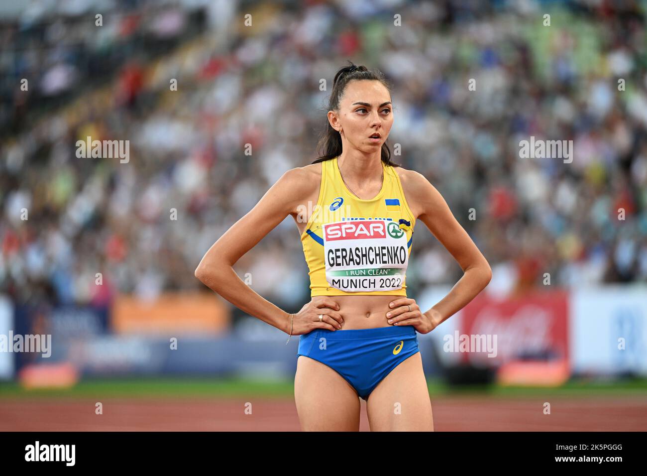 Iryna Gerashchenko participating in the High Jump of the European ...
