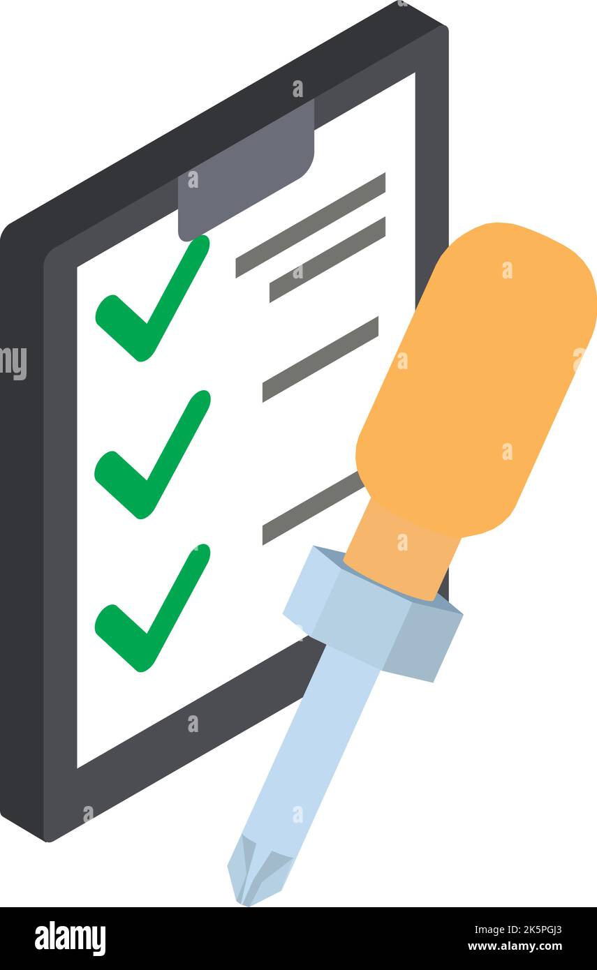 Work list icon isometric vector. Clipboard with check mark and ...