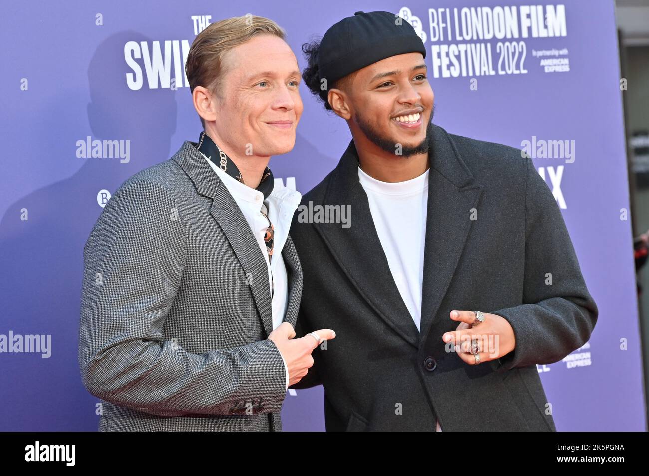 Matthias Schweighofer and Elmi Rashid Elmi attend The Swimmers - UK ...