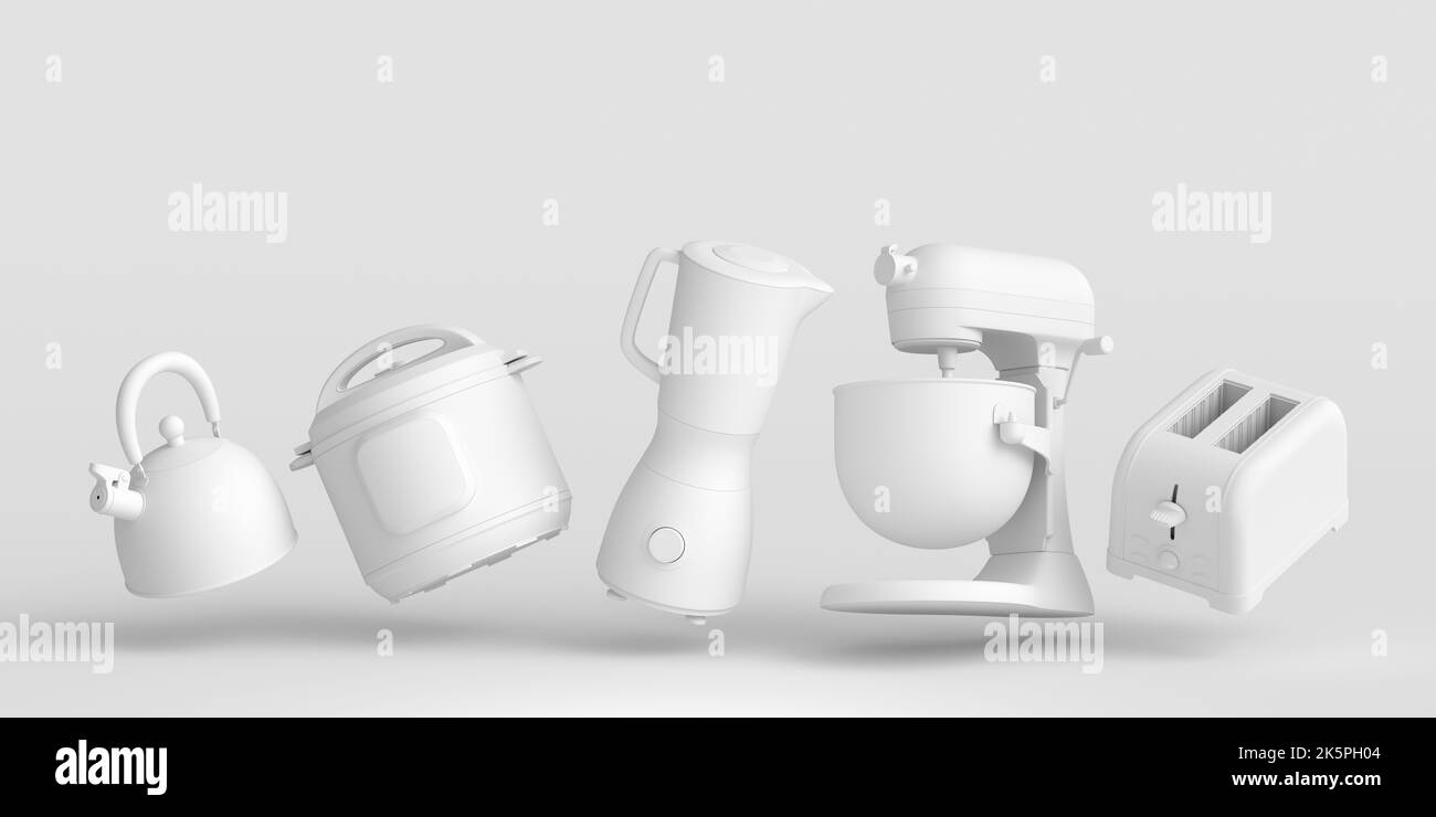 Electric kitchen appliances and utensils for making breakfast on ...