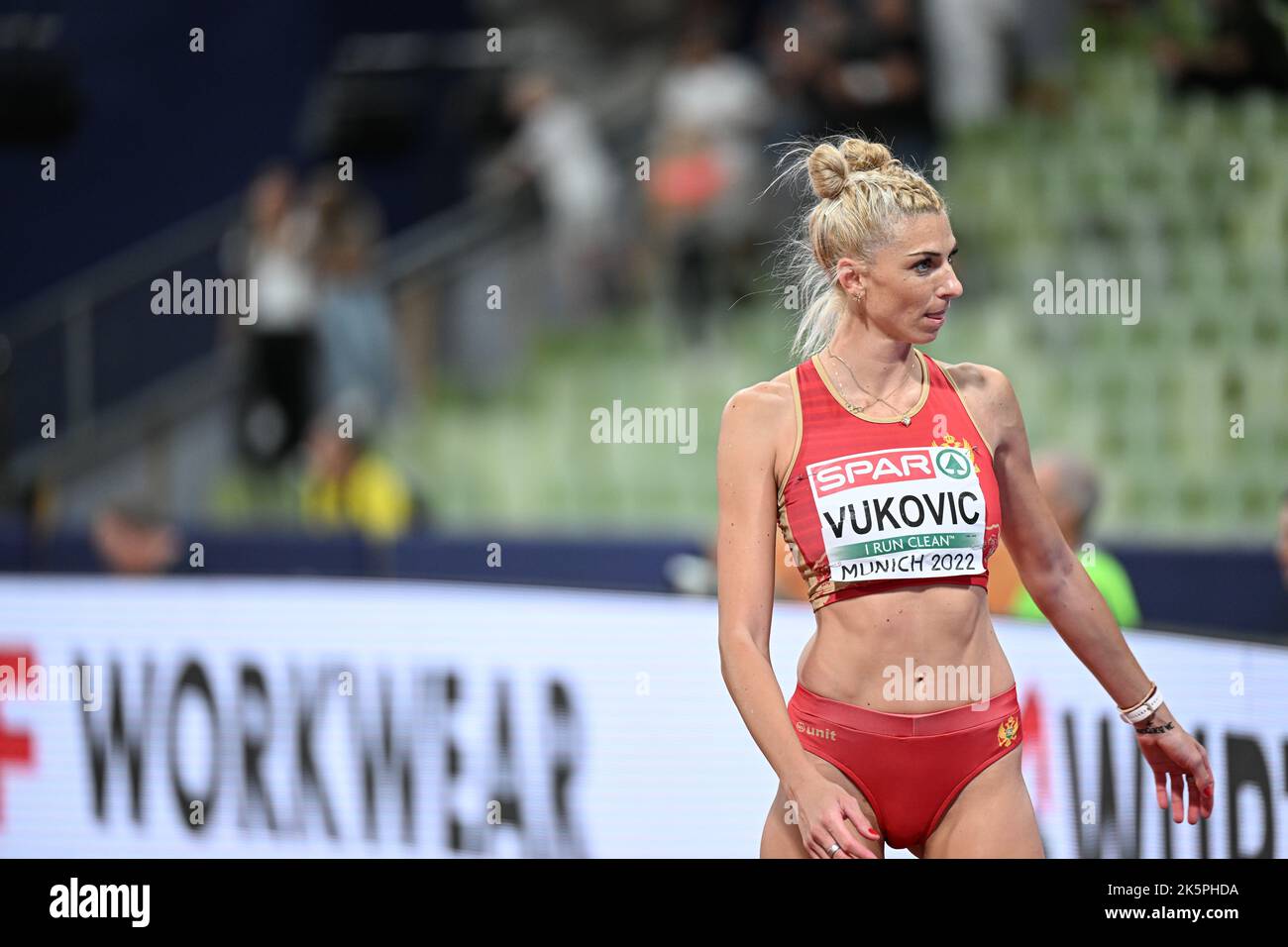 Marija Vuković participating in the High Jump of the European Athletics ...