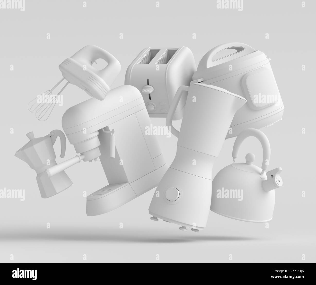 Electric kitchen appliances and utensils for making breakfast on ...