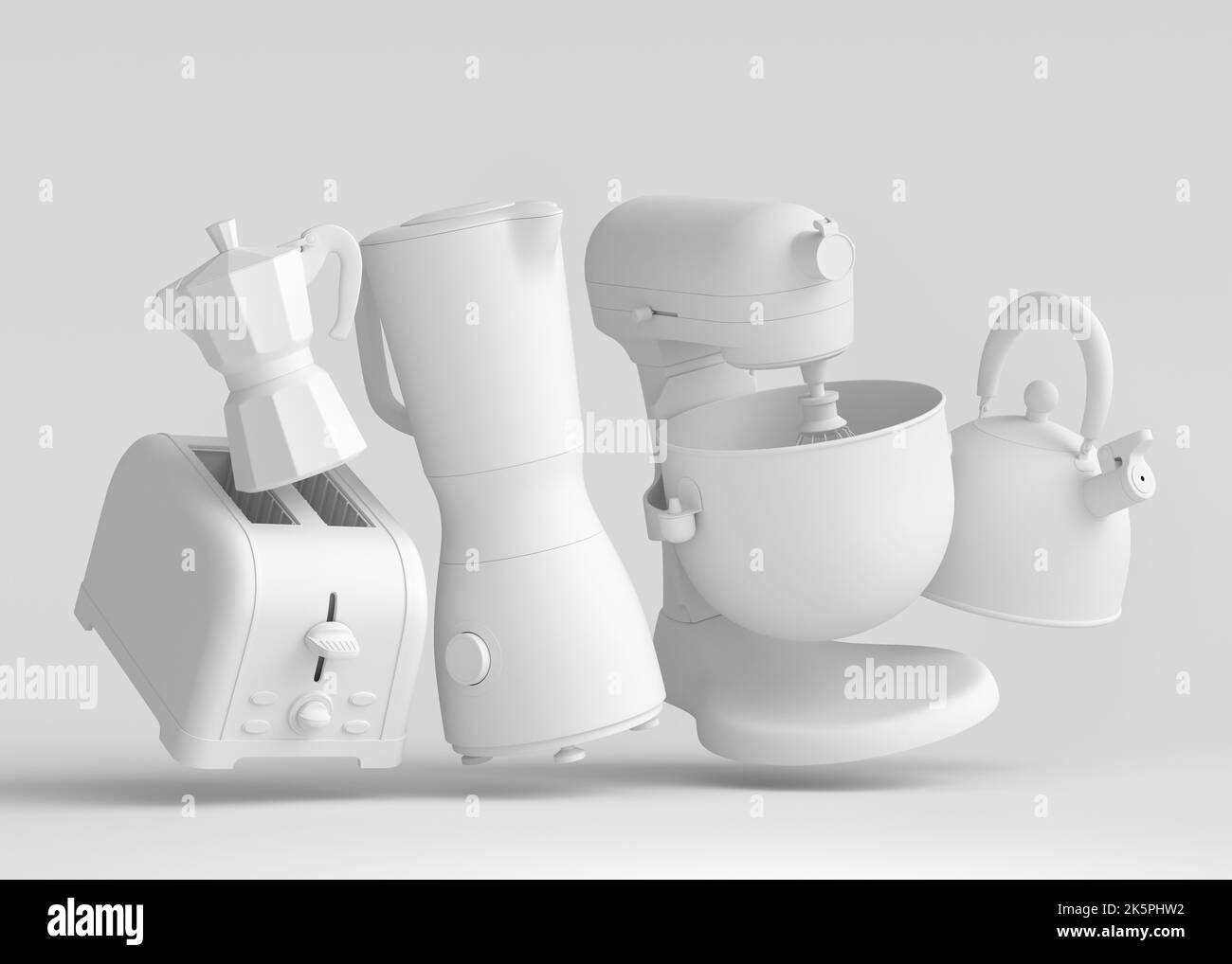 Electric kitchen appliances and utensils for making breakfast on ...