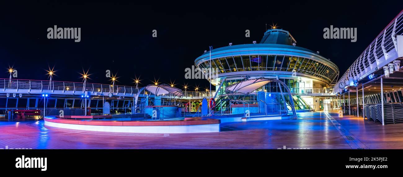 TUI Marella Discovery Cruise Ship at night Stock Photo - Alamy