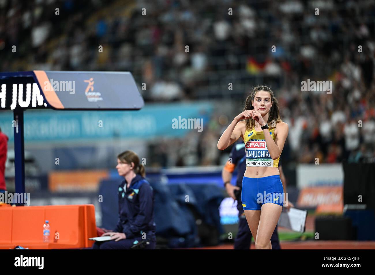 Yaroslava Mahuchikh participating in the High Jump of the European ...