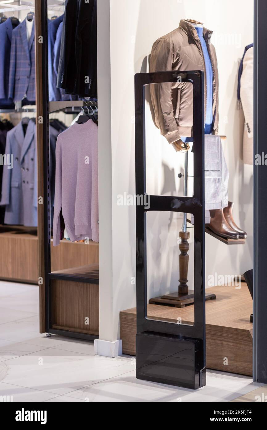 Scanner entrance gate for prevent theft in a clothes store. The sensors ...