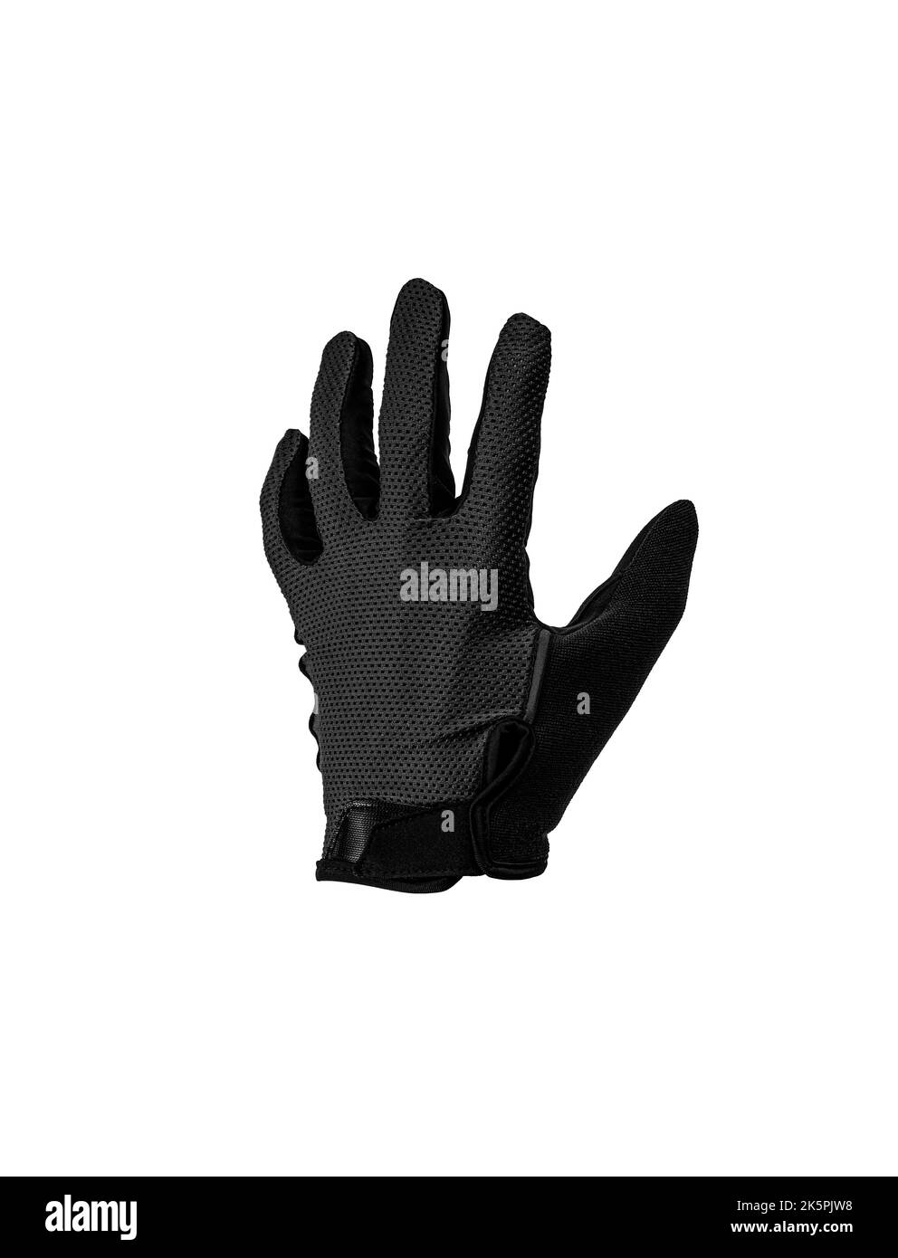 Sports glove made of leather and synthetic material. Isolate on a white ...