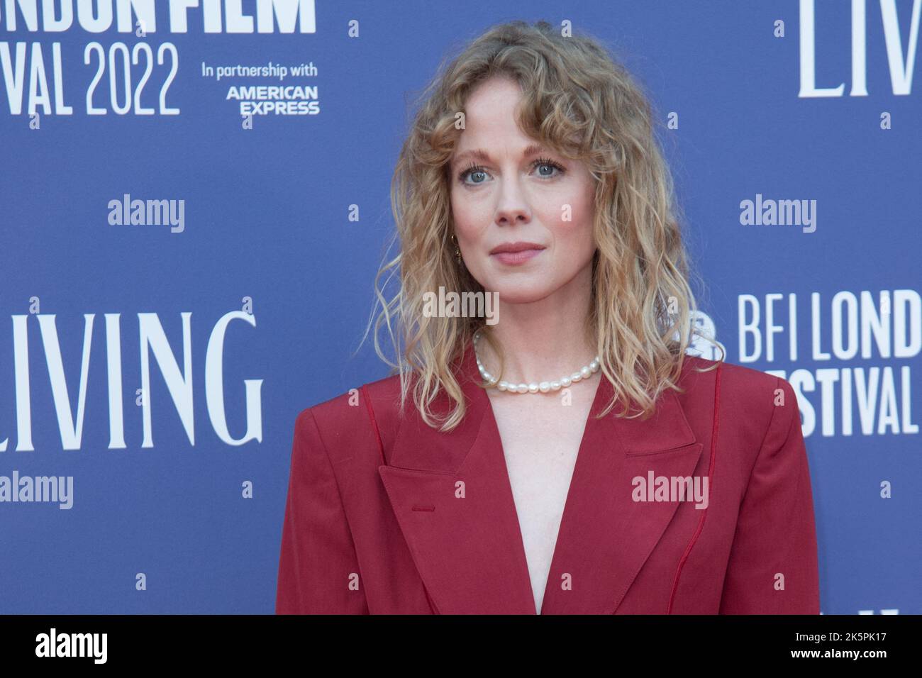 Zoe Boyle attending the Living Premiere as part of the 66th BFI London ...
