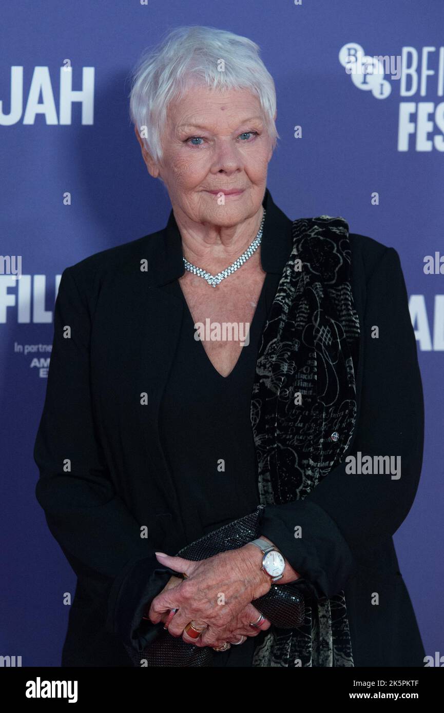 Judi Dench attending the Allelujah Premiere as part of the 66th BFI ...