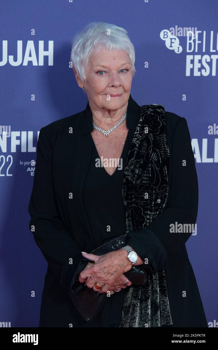 Judi Dench attending the Allelujah Premiere as part of the 66th BFI ...