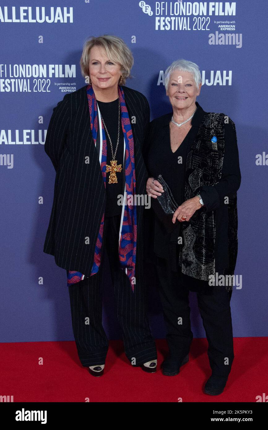 Jennifer Saunders and Judi Dench attending the Allelujah Premiere as ...