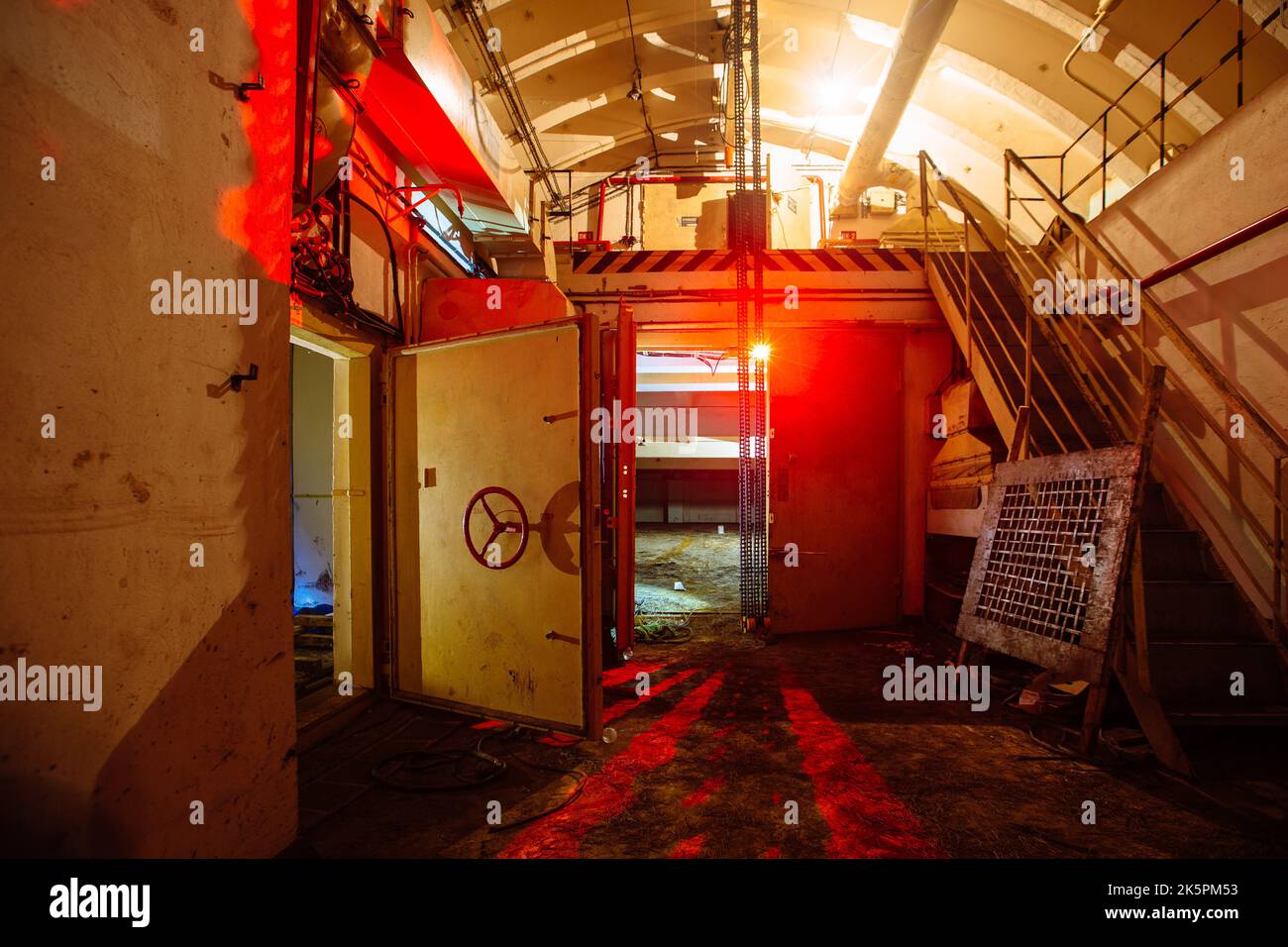 Empty abandoned underground nuclear bomb parts storage Stock Photo - Alamy