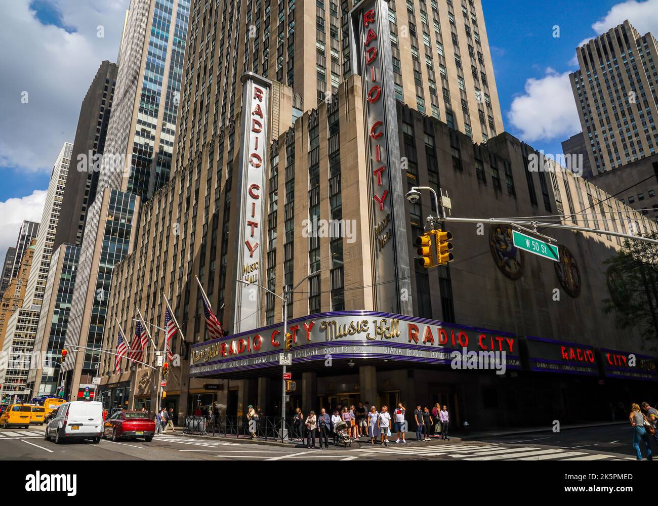 New York City landmark, Radio City Music Hall in Rockefeller Center ...