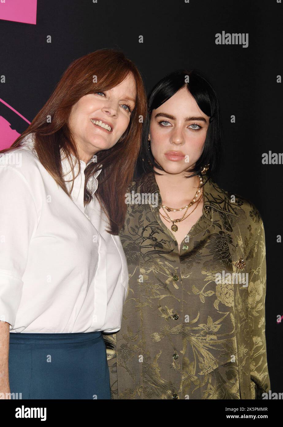 LOS ANGELES, CA - OCTOBER 08: (L-R) Maggie Baird and Billie Eilish ...