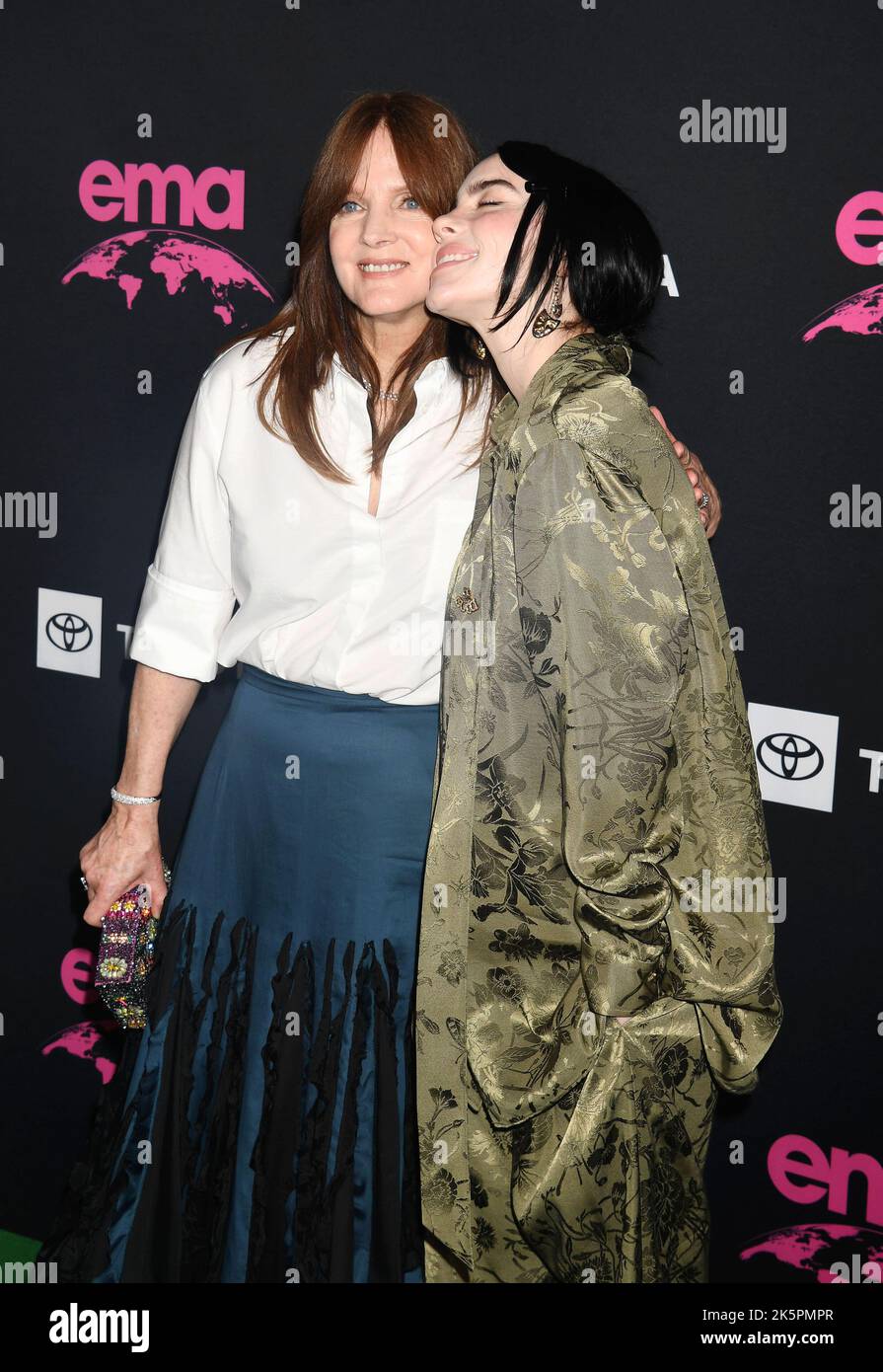 LOS ANGELES, CA - OCTOBER 08: (L-R) Maggie Baird and Billie Eilish ...
