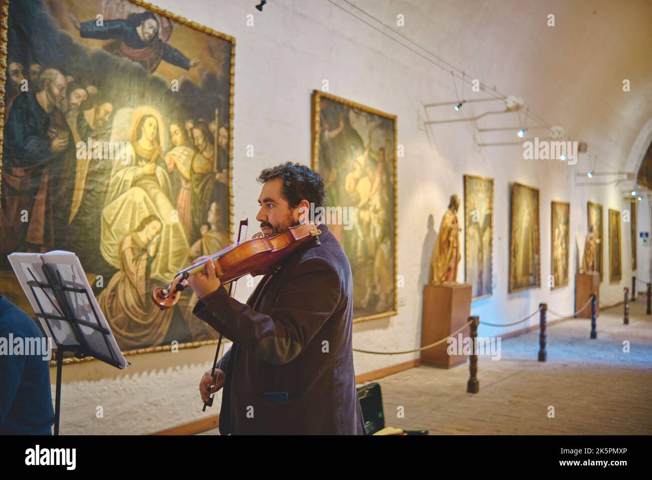 Arequipa 2022, Peru. Concert of a famous violinist in the Santa ...
