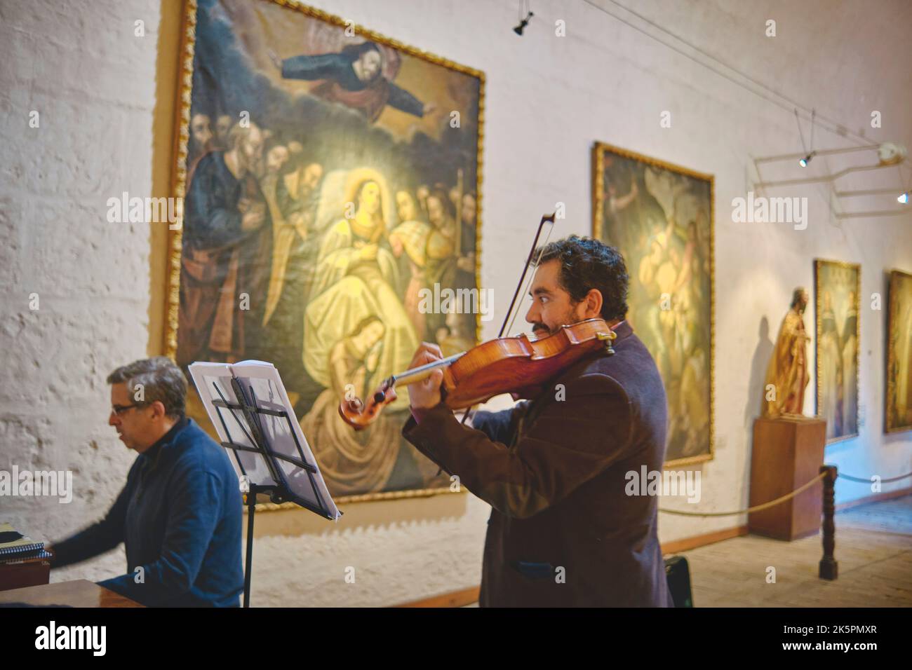 Arequipa 2022, Peru. Concert of a famous violinist in the Santa ...