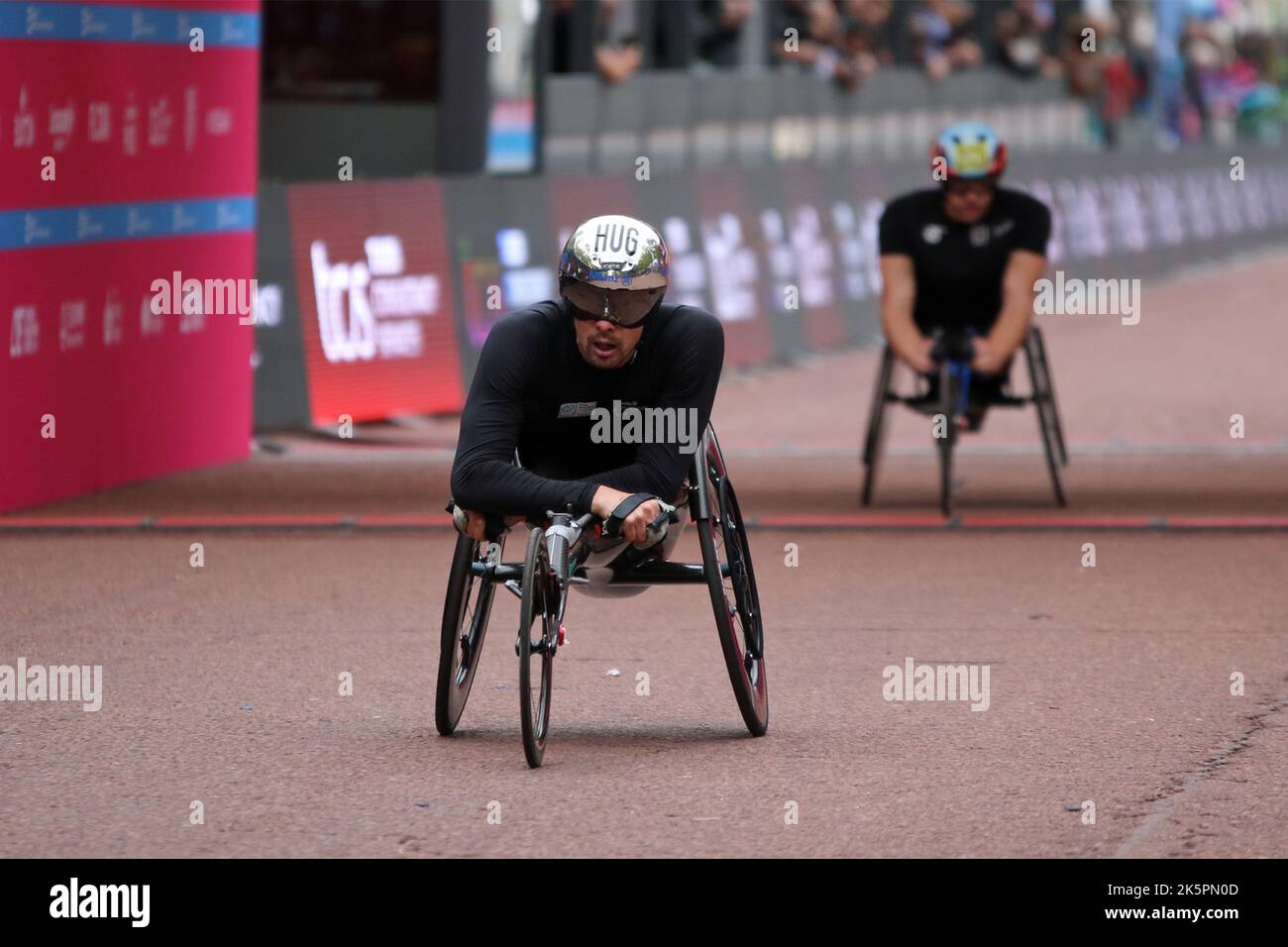 Marcel Hug of Switzerland wins the mens Wheelchair (T53/T54) TCS London ...