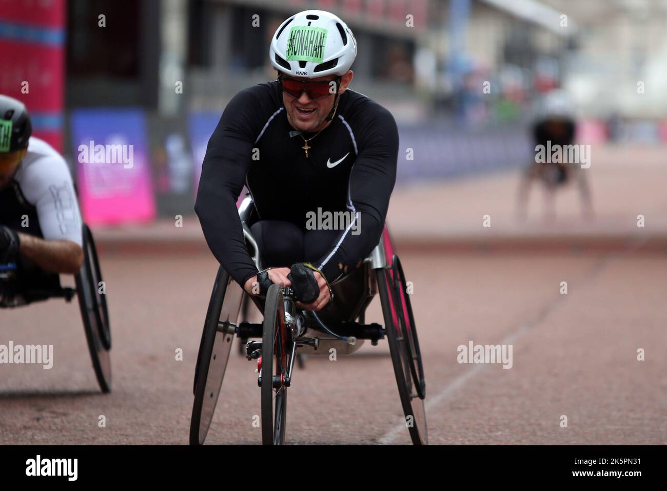 Patrick Monahan of Ireland finishes in the mens Wheelchair (T53/T54 ...