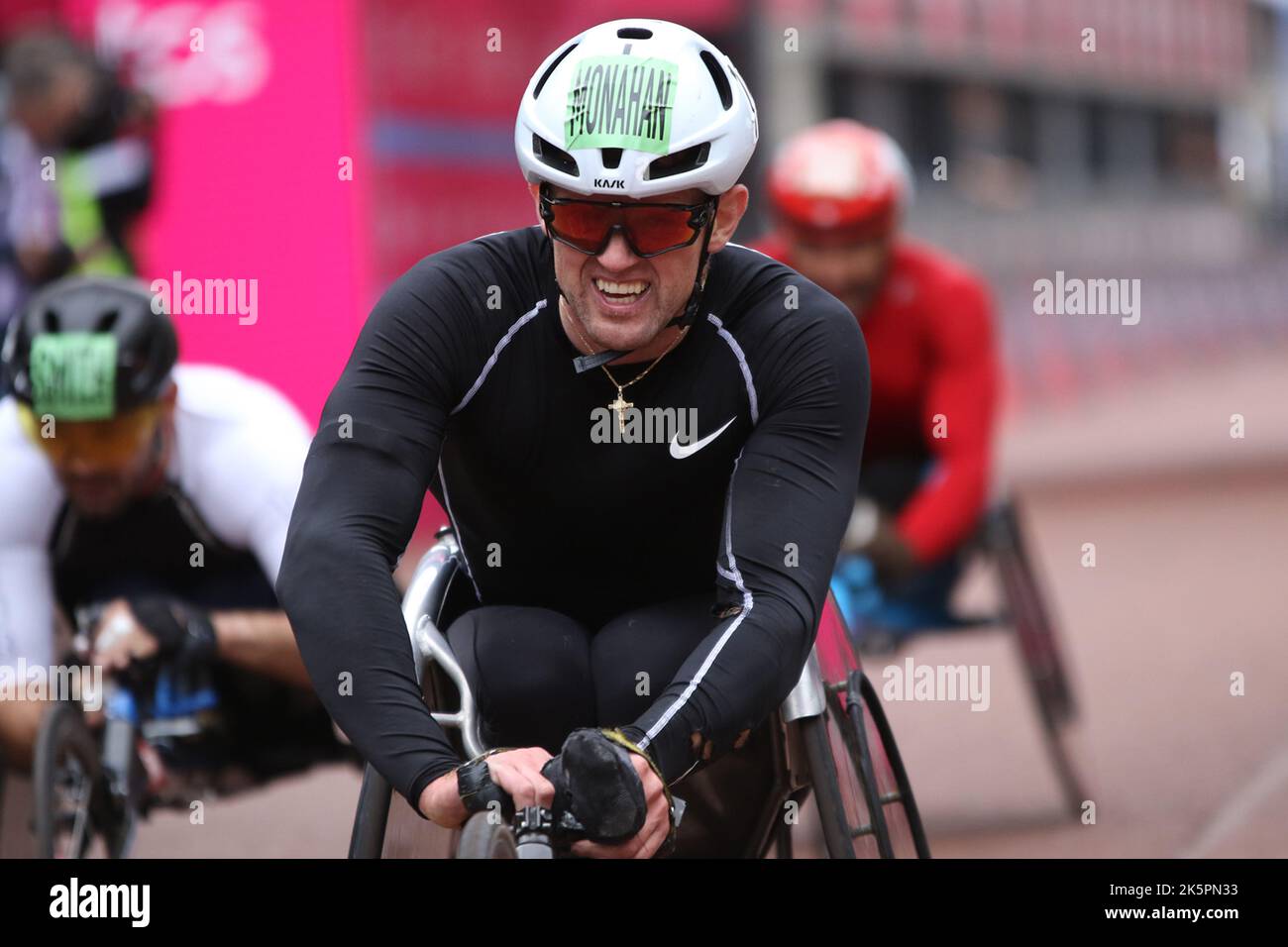 Patrick Monahan of Ireland finishes in the mens Wheelchair (T53/T54 ...