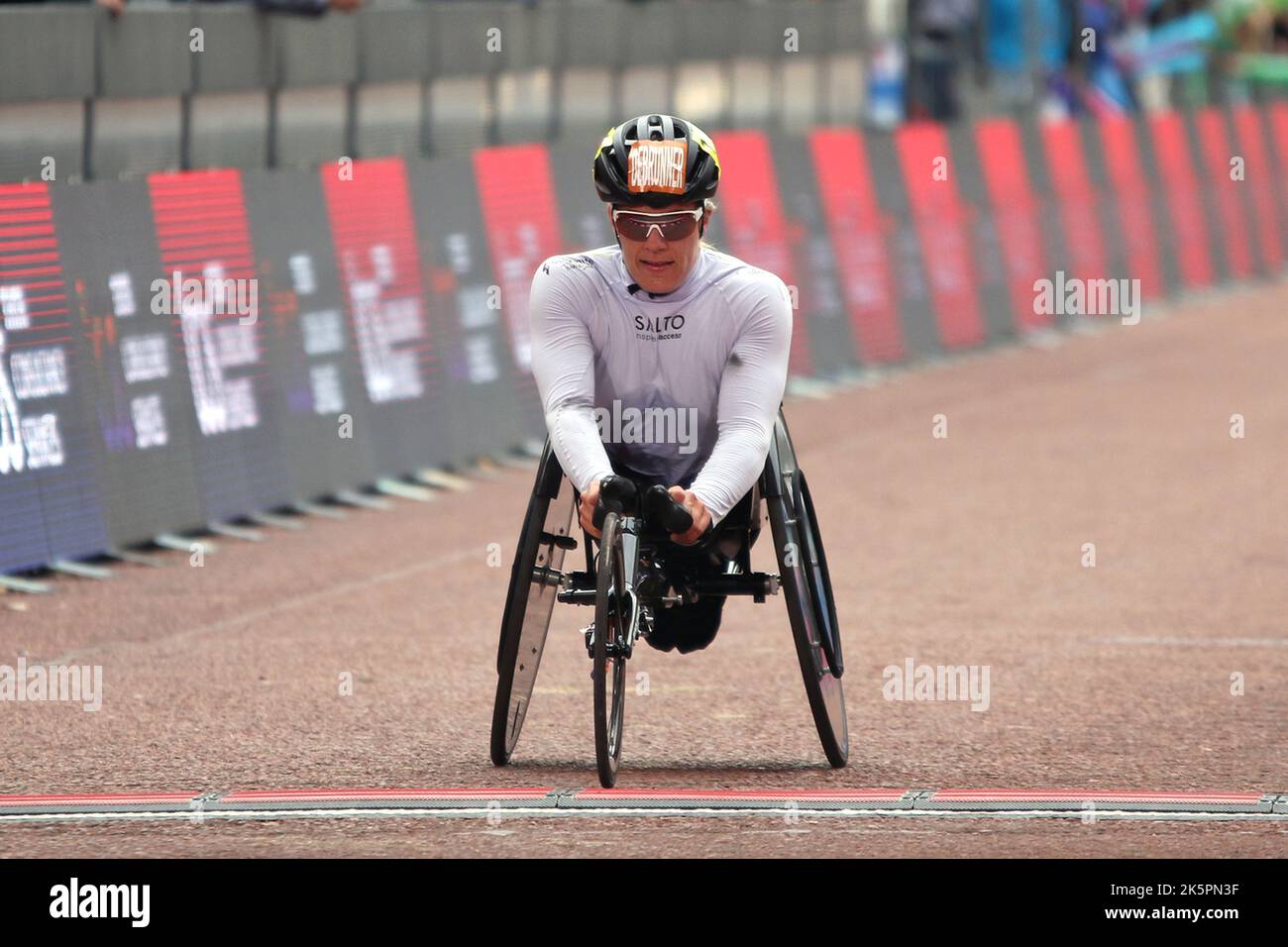 Catherine Debrunner, (SUI) of Switzerland wins the womens Wheelchair ...