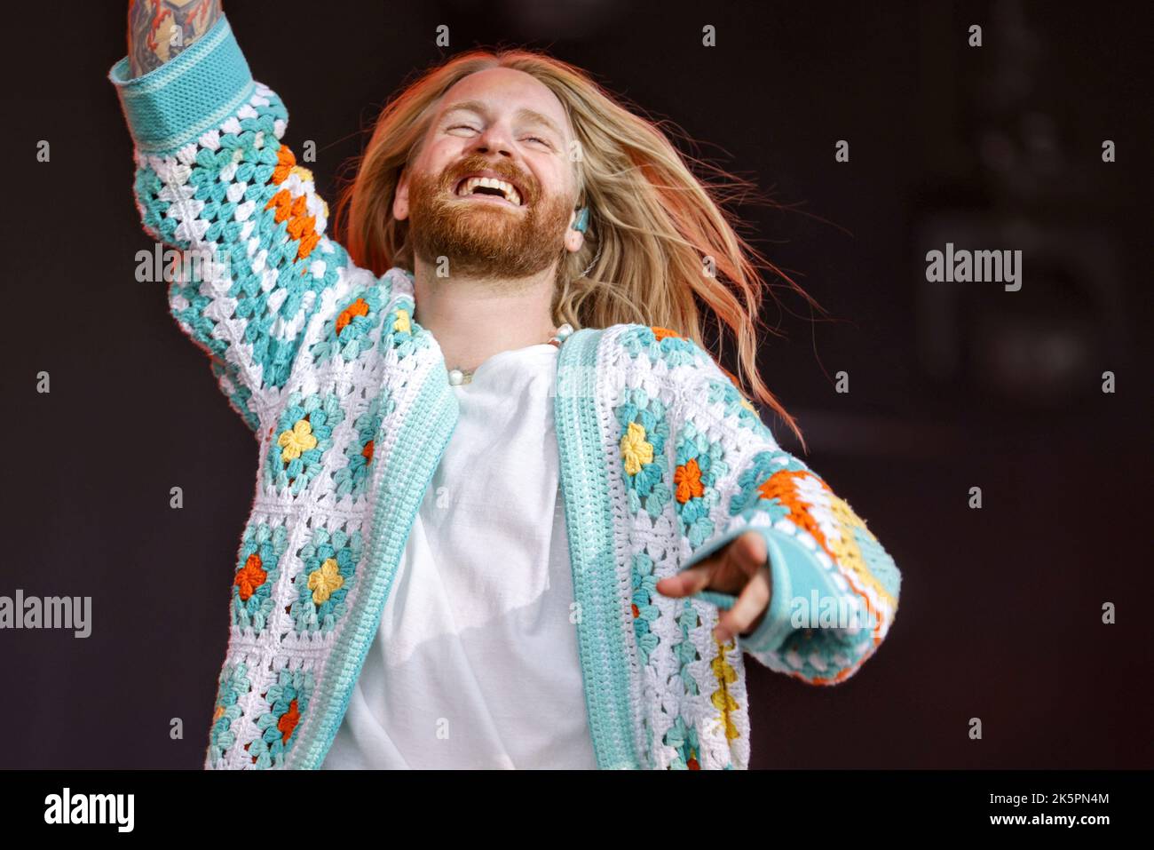 Sam Ryder Eurovision Song Contest singer in concert at Hatfield House ...