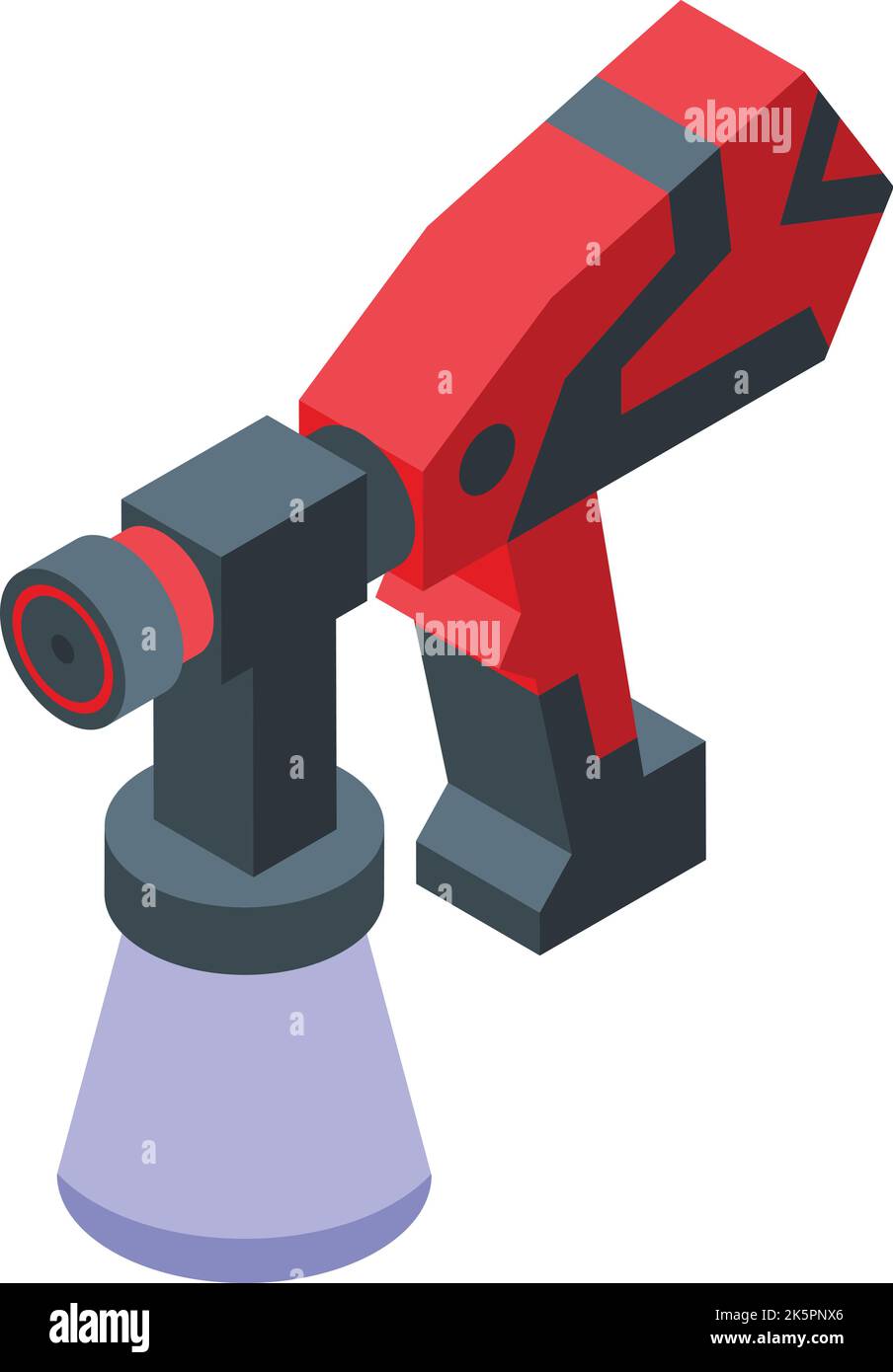 Paint gun icon isometric vector. Car sprayer. Industrial color Stock ...