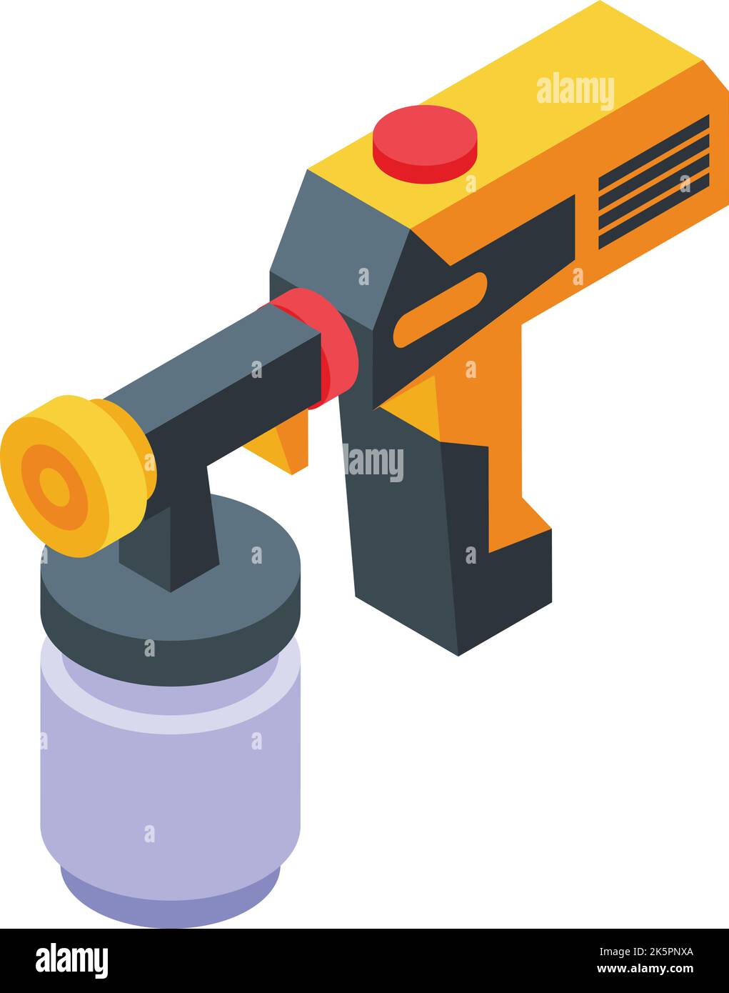 Paint sprayer icon isometric vector. Spray gun. Car painter Stock ...
